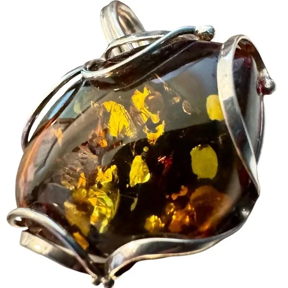 Papillio Mary Papillio Carmen Cognac Deep Cognac Baltic Amber Sterling ...